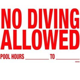 NO DIVING ALLOWED SIGN